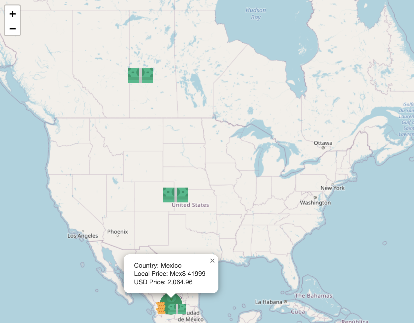 Cost of an iPhone - World Map